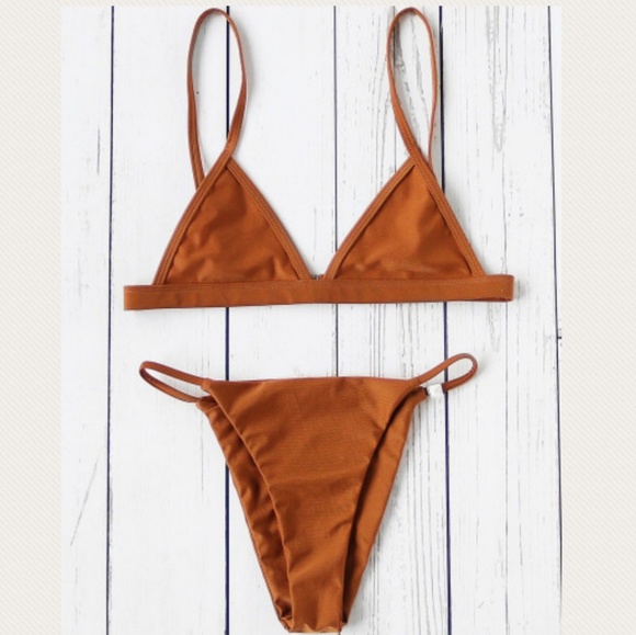 Other | Orange Triangle Bikini | Poshmark